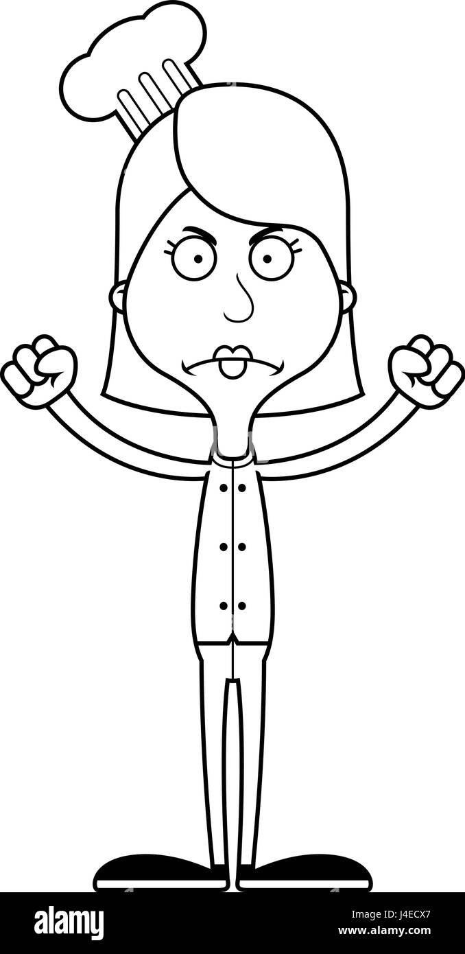 A cartoon chef woman looking angry Stock Vector Image & Art - Alamy