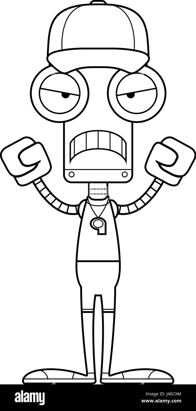 A cartoon coach robot looking angry Stock Vector Image & Art - Alamy