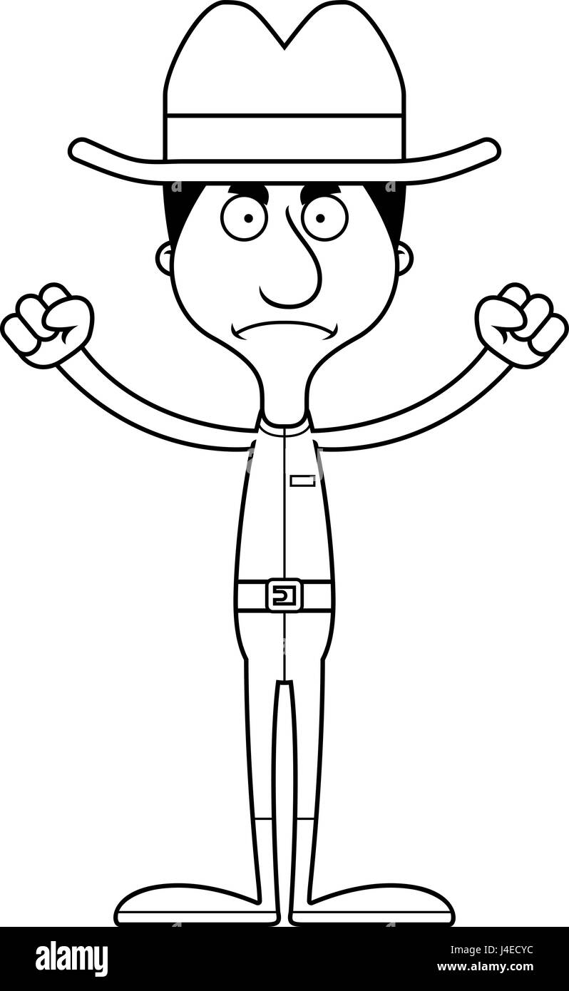 A cartoon cowboy man looking angry Stock Vector Image & Art - Alamy