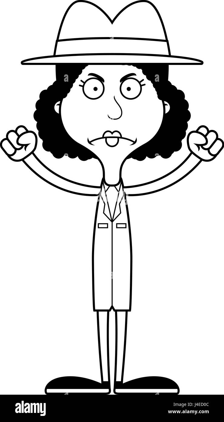 A cartoon detective woman looking angry Stock Vector Image & Art - Alamy