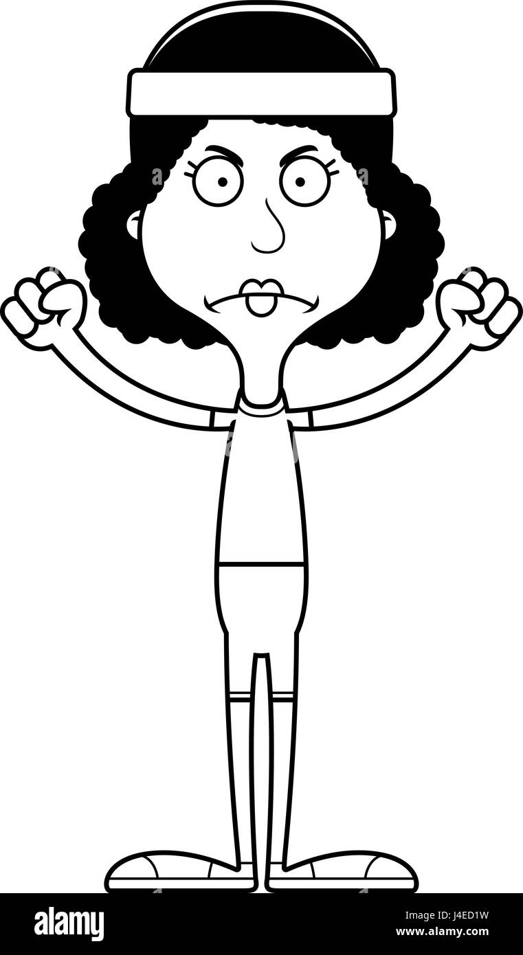 A cartoon fitness woman looking angry Stock Vector Image & Art - Alamy