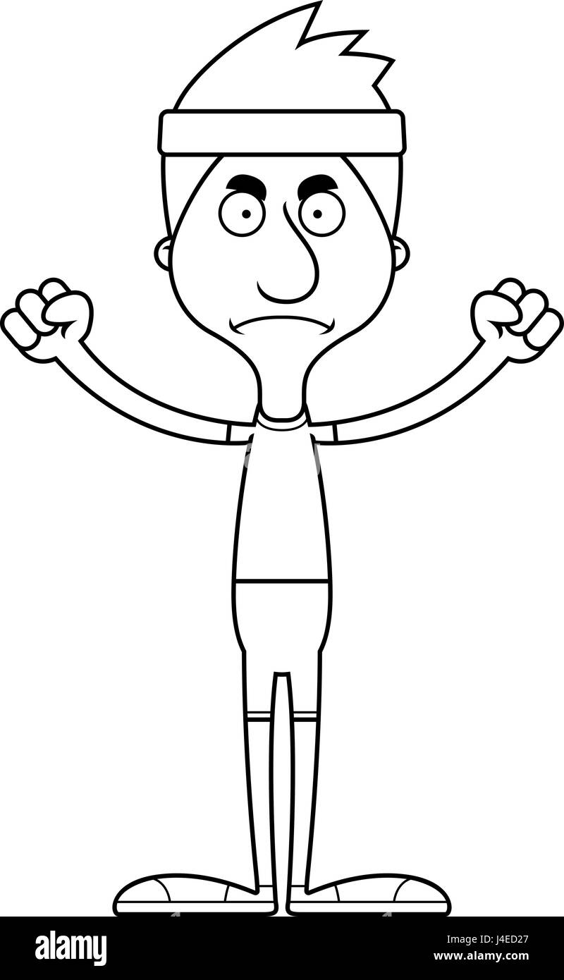 A cartoon fitness man looking angry Stock Vector Image & Art - Alamy