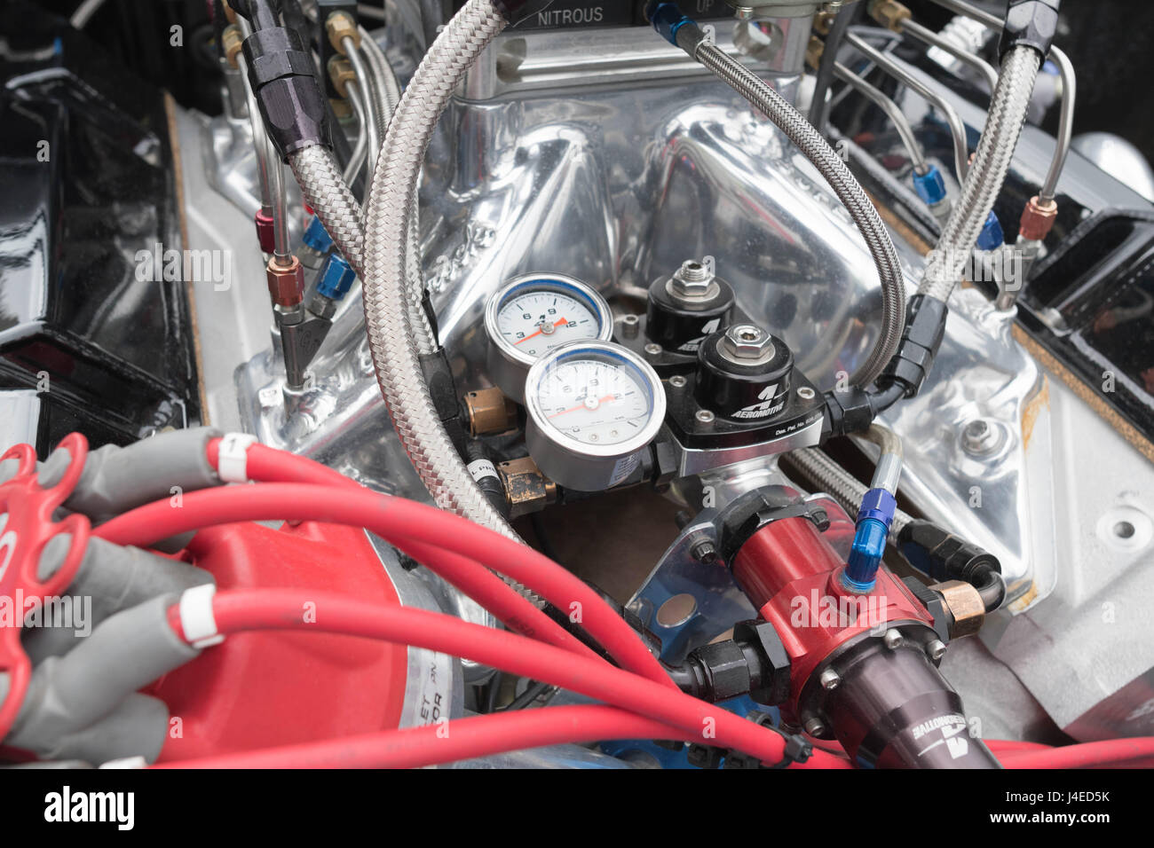 Torrance, USA - May 5 2017: LASD Motorsports Cuda engine on display ...