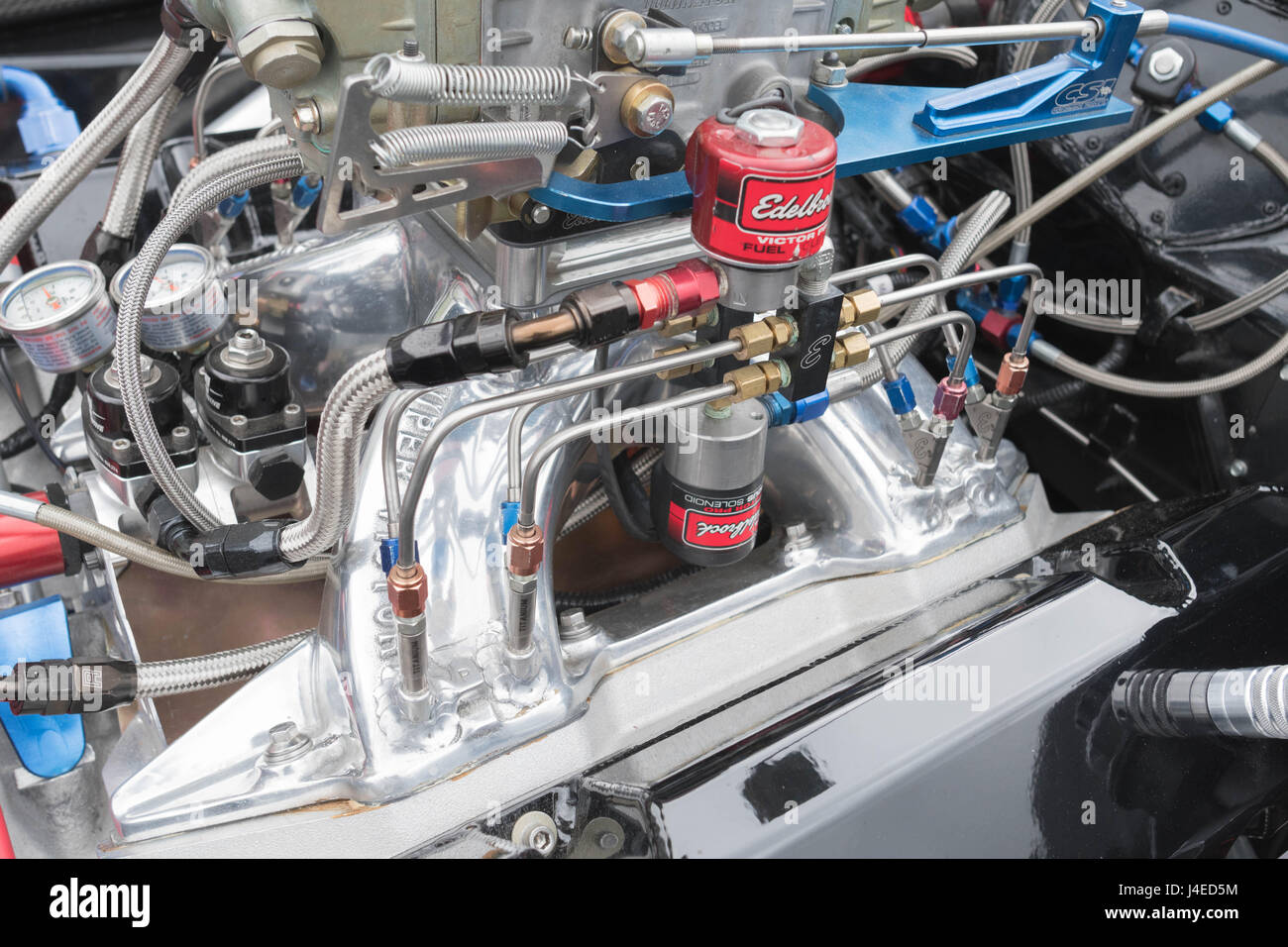 Torrance, USA - May 5 2017: LASD Motorsports Cuda engine on display ...