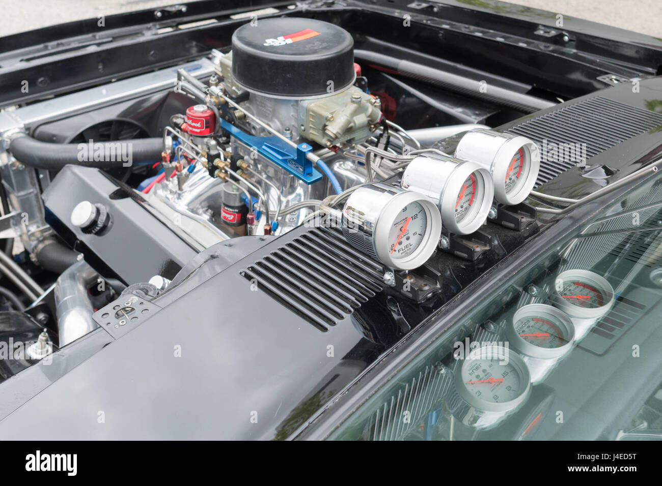 Torrance, USA - May 5 2017: LASD Motorsports Cuda engine on display ...