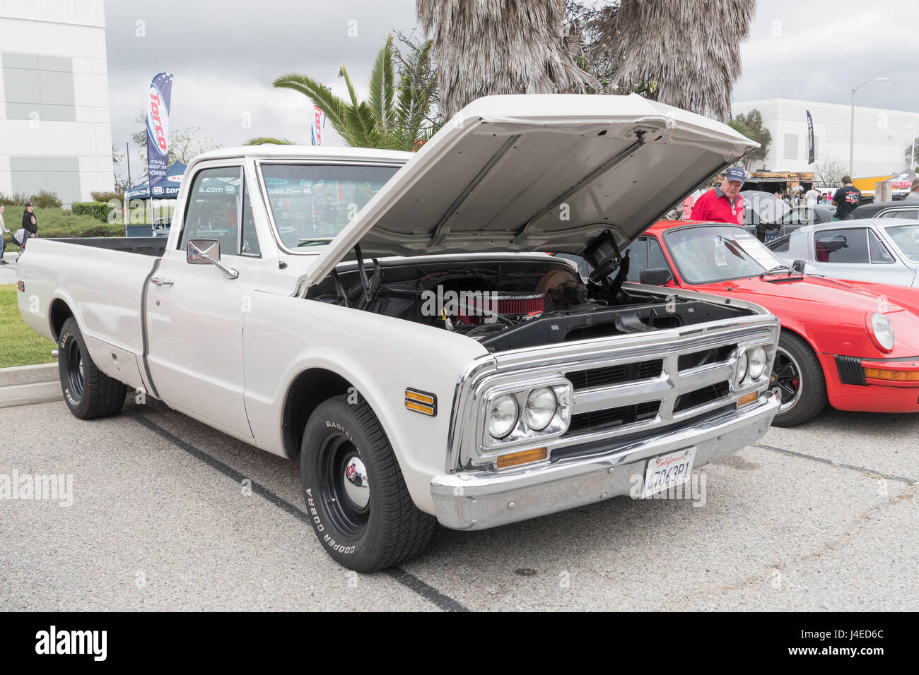Torrance, USA - May 5 2017: GMC C15 LB pickup 1970 on display during ...