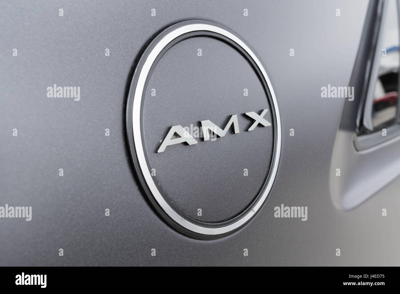 Torrance, USA - May 5 2017: AMC AMX emblem 1970 on display during 12th ...