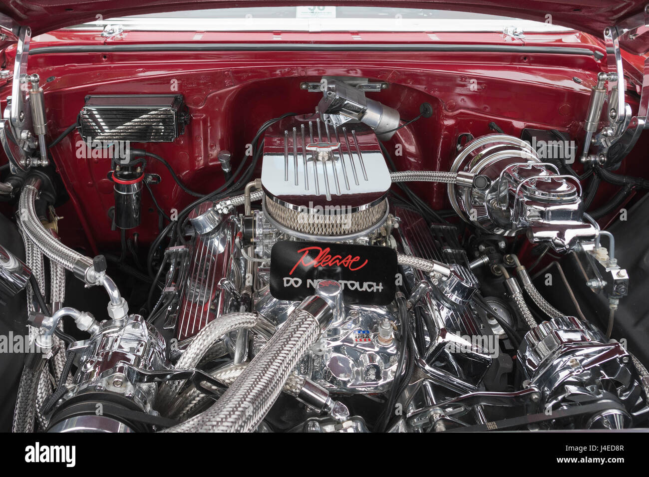 Torrance, USA - May 5 2017: Chevrolet Chevelle SS engine on display ...