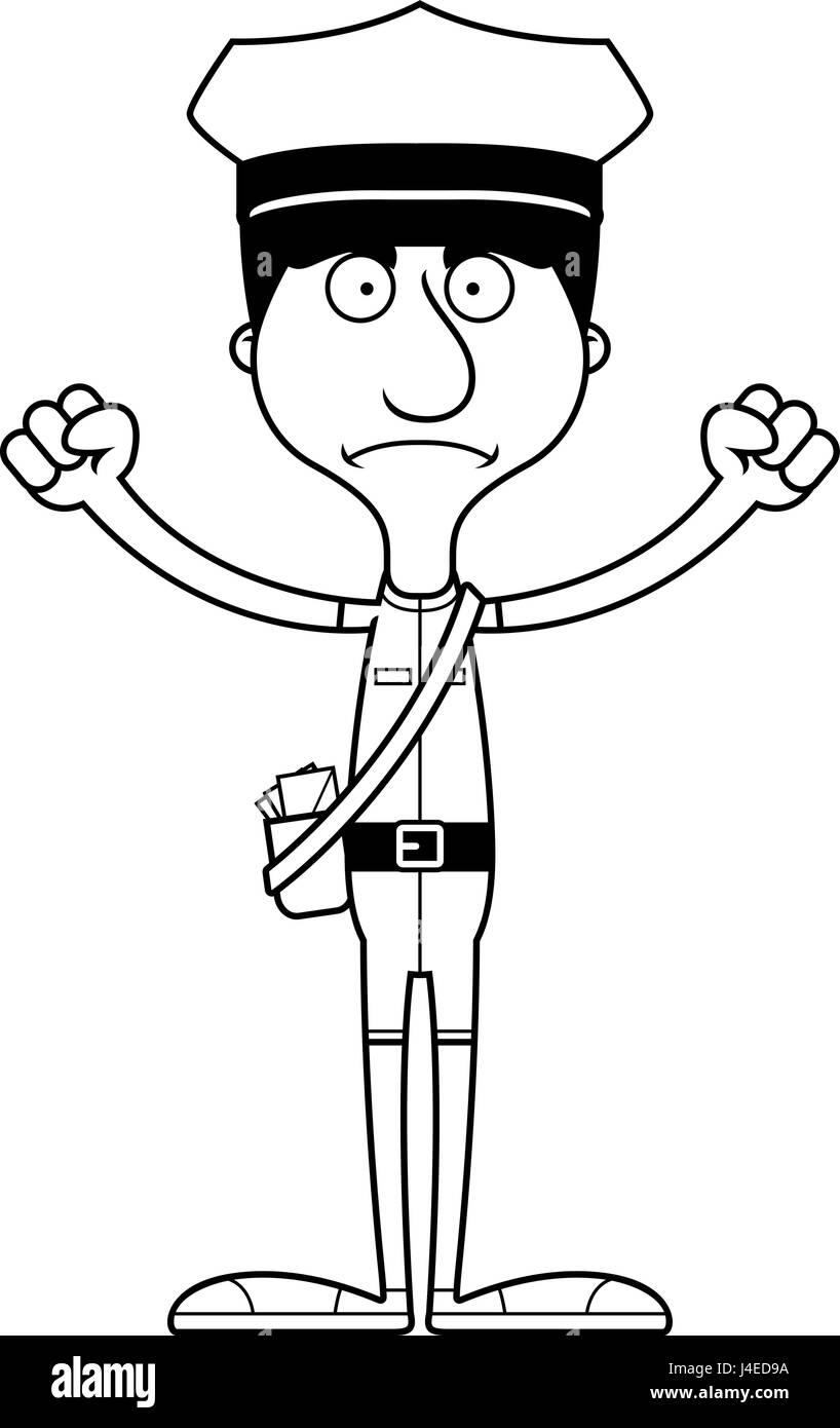 Cartoon illustration mailman looking angry hi-res stock photography and ...