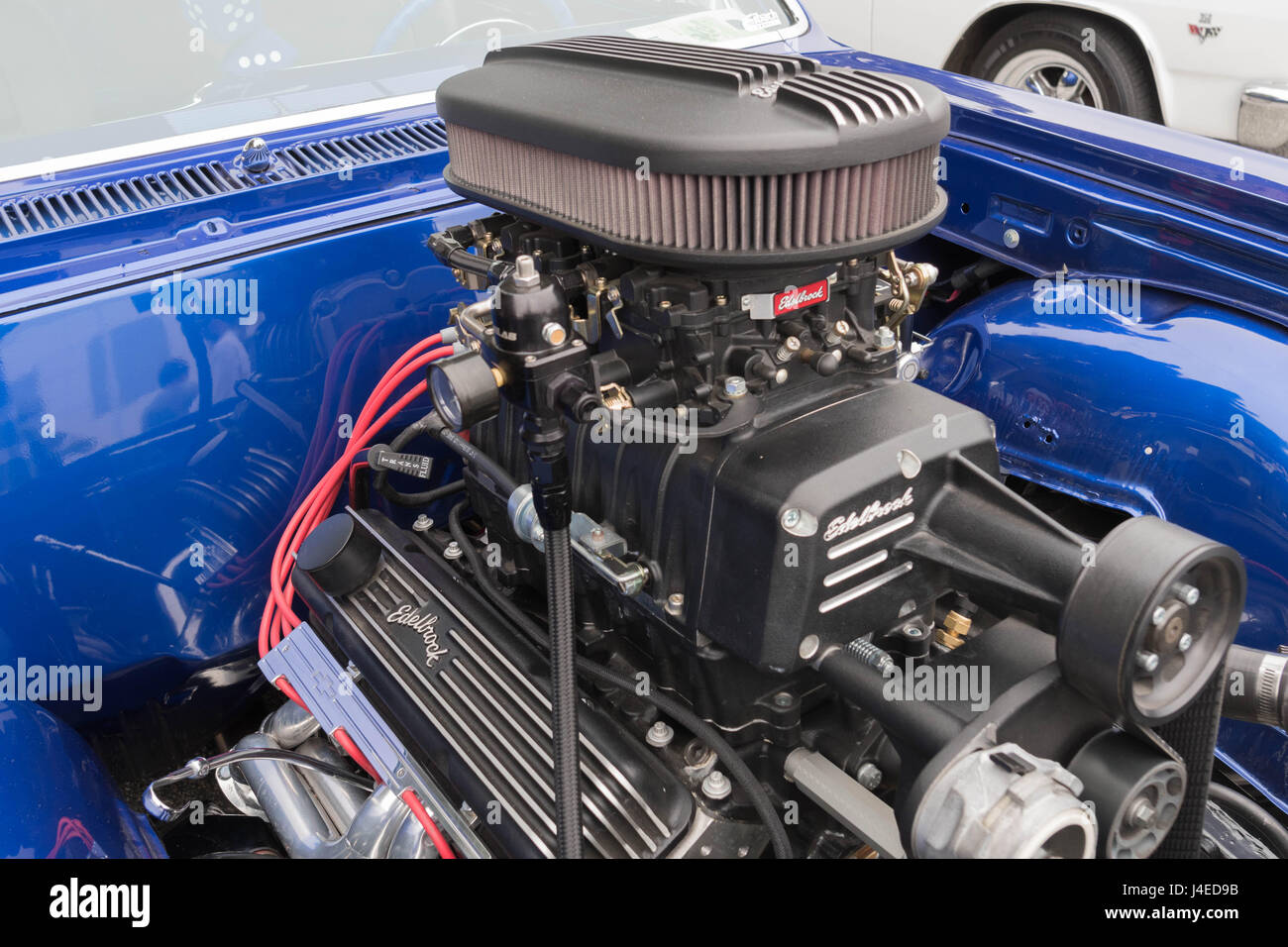 Torrance, USA - May 5 2017: Chevrolet El Camino engine on display ...