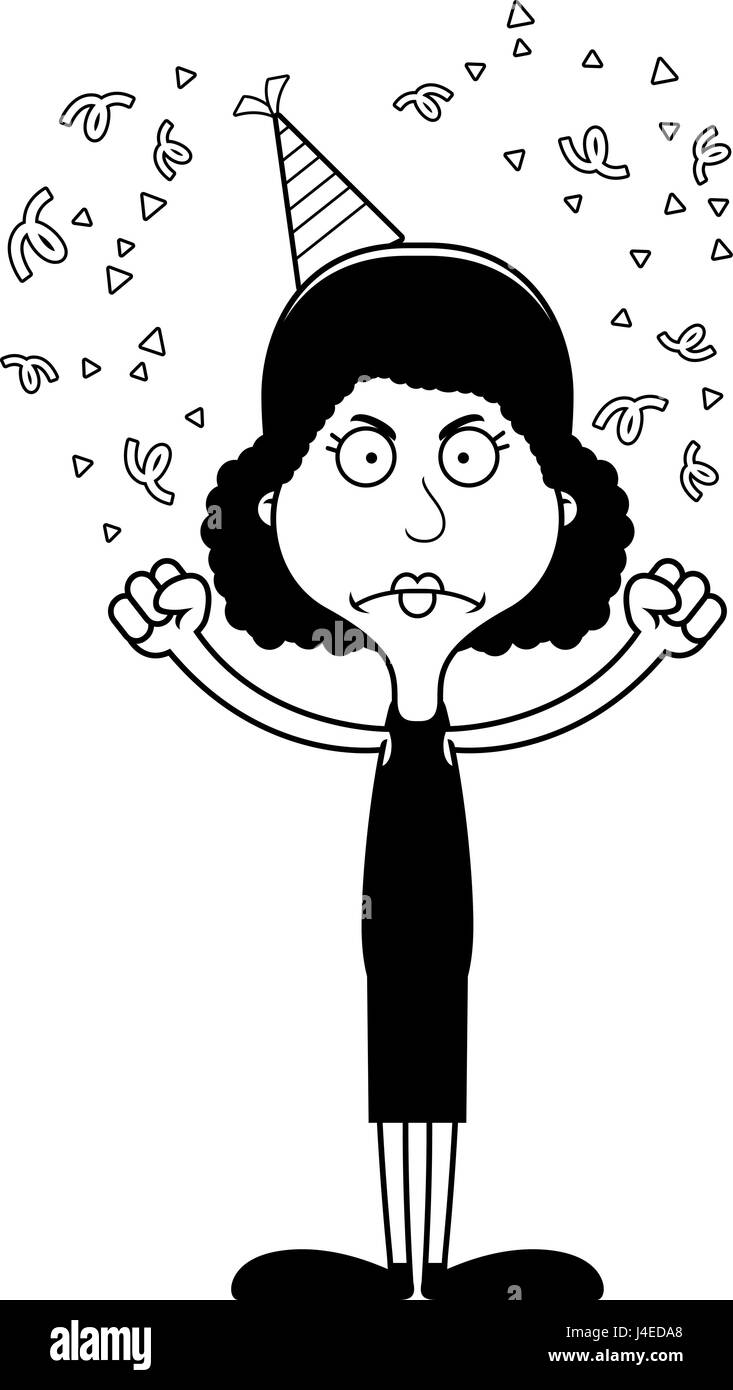 Party hat angry woman Black and White Stock Photos & Images - Alamy