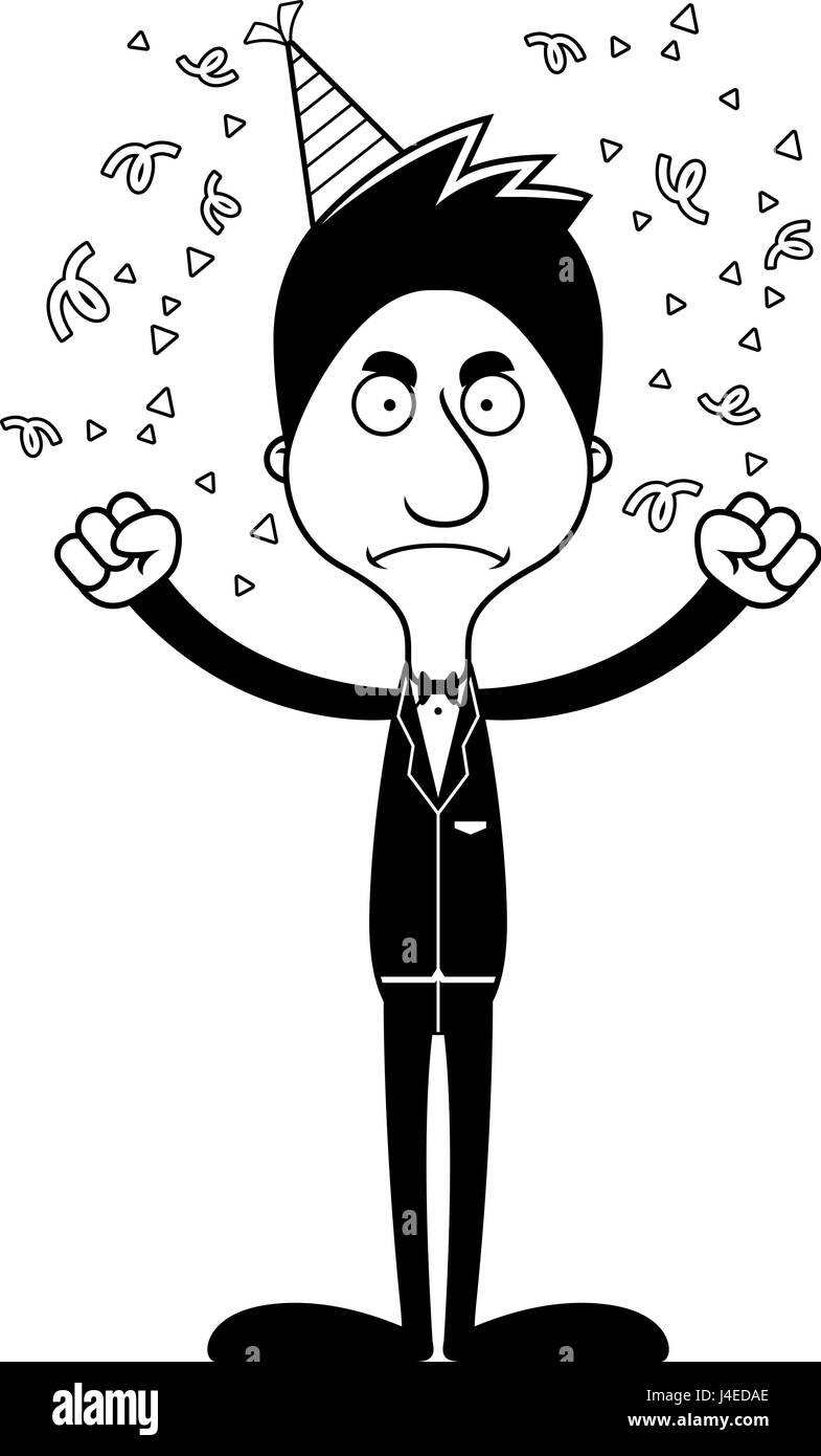 A cartoon party man looking angry Stock Vector Image & Art - Alamy
