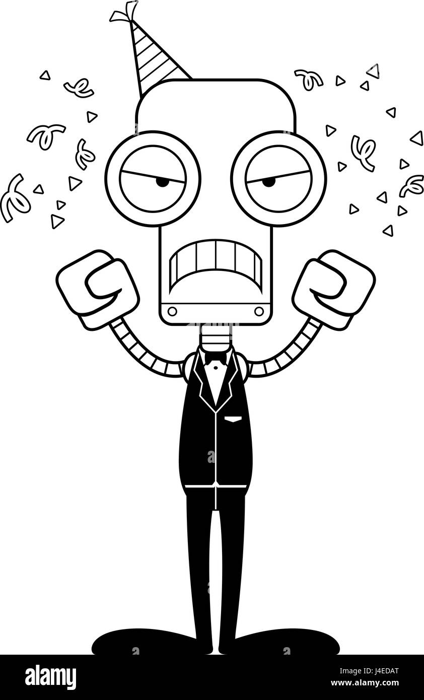 A cartoon party robot looking angry Stock Vector Image & Art - Alamy