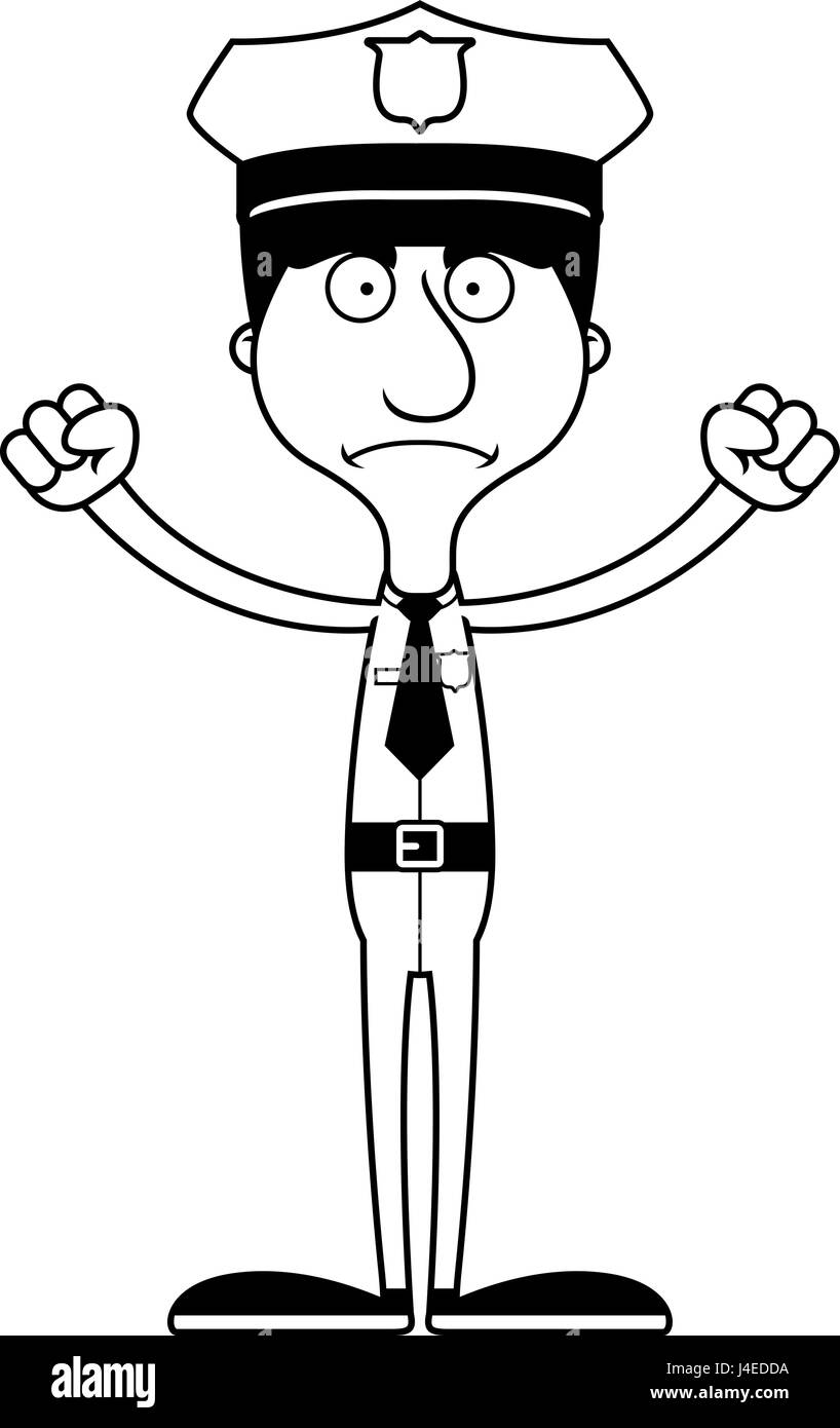 A cartoon police officer man looking angry Stock Vector Image & Art - Alamy