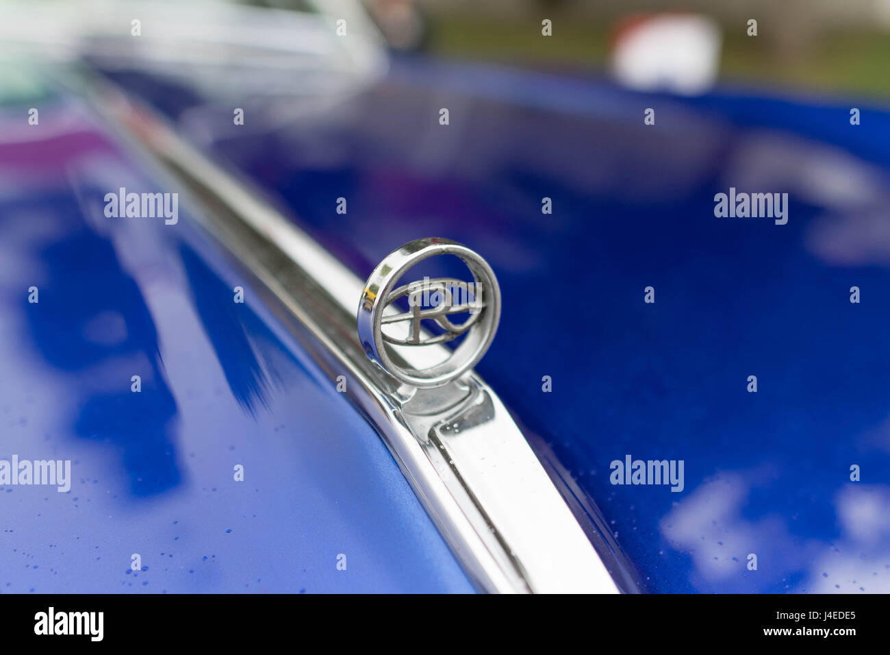 Torrance, USA - May 5 2017: Buick Riviera emblem on display during 12th ...