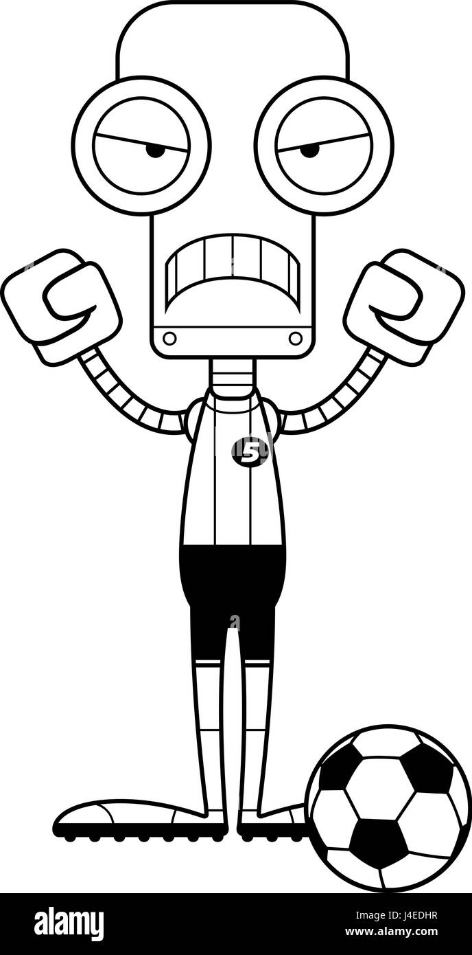 A cartoon soccer player robot looking angry Stock Vector Image & Art ...