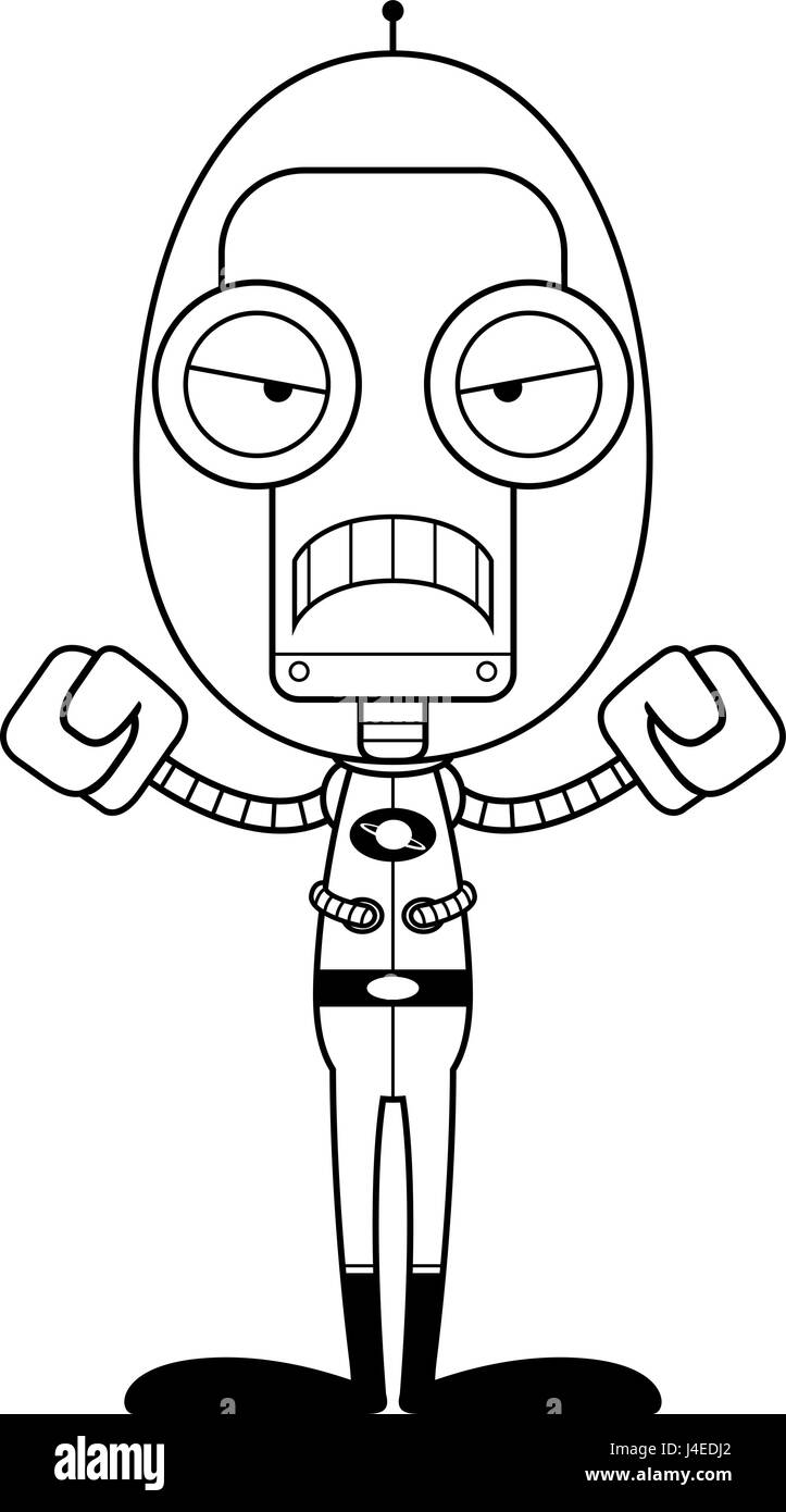A cartoon spaceman robot looking angry Stock Vector Image & Art - Alamy