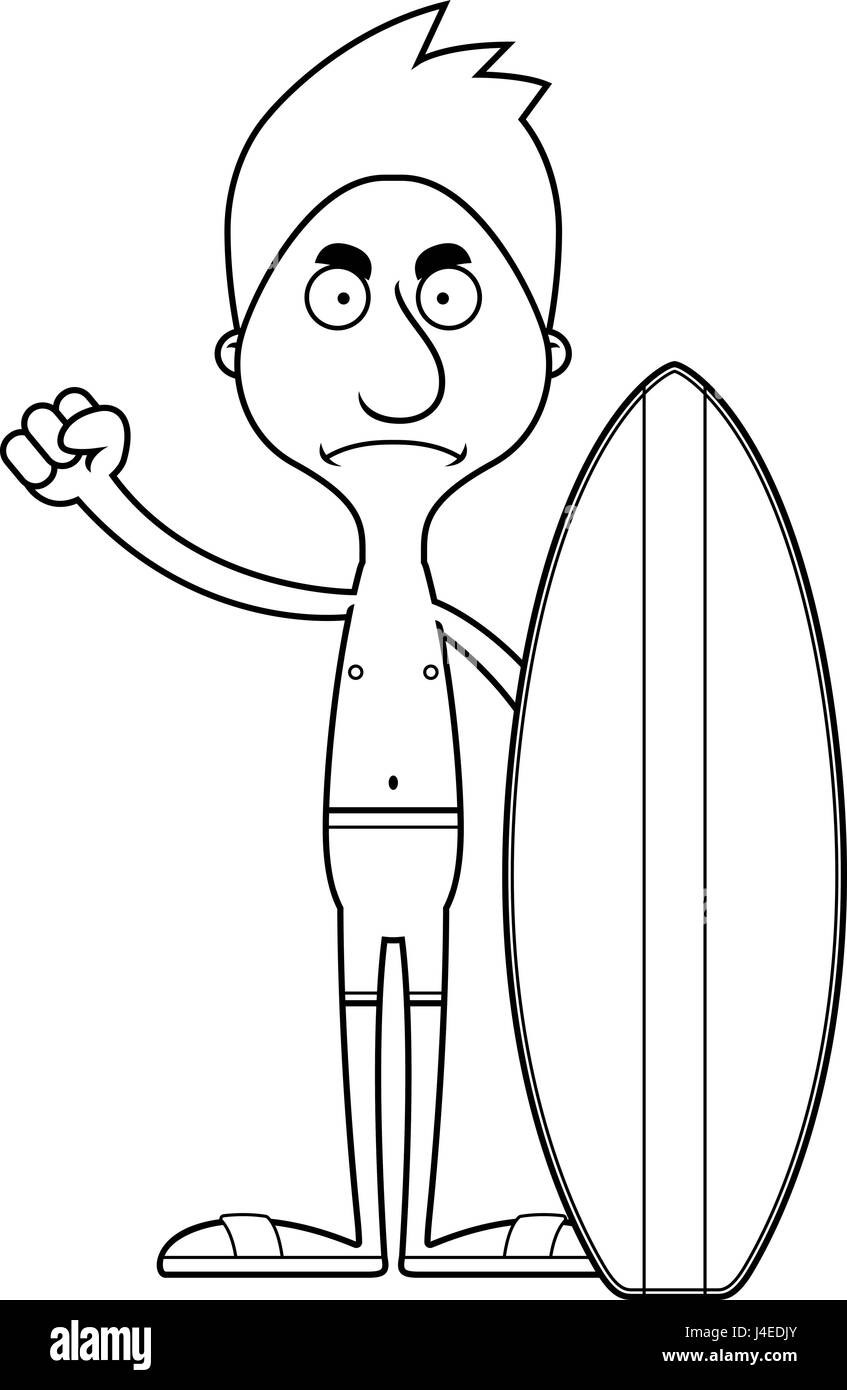 A cartoon surfer man looking angry Stock Vector Image & Art - Alamy