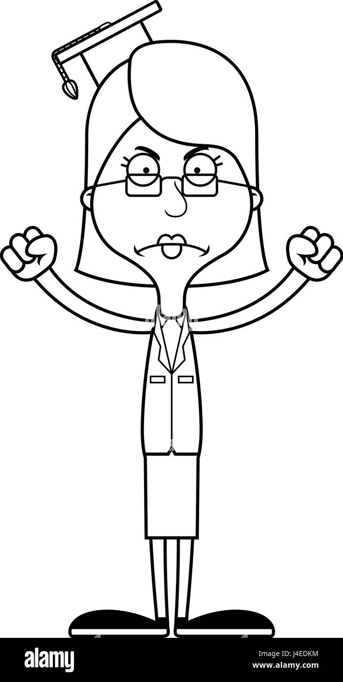 A cartoon teacher woman looking angry Stock Vector Image & Art - Alamy