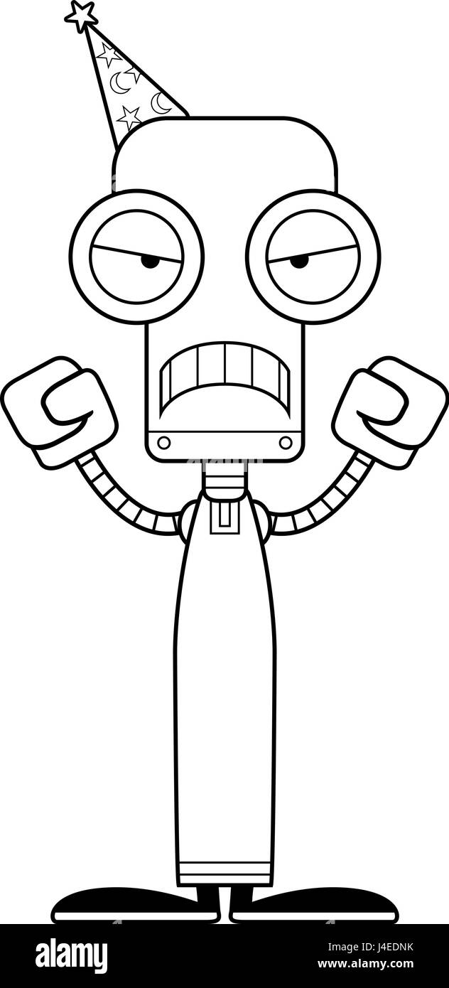A cartoon wizard robot looking angry Stock Vector Image & Art - Alamy