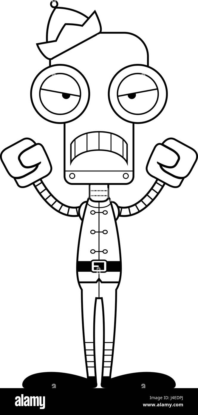 A cartoon Xmas elf robot looking angry Stock Vector Image & Art - Alamy