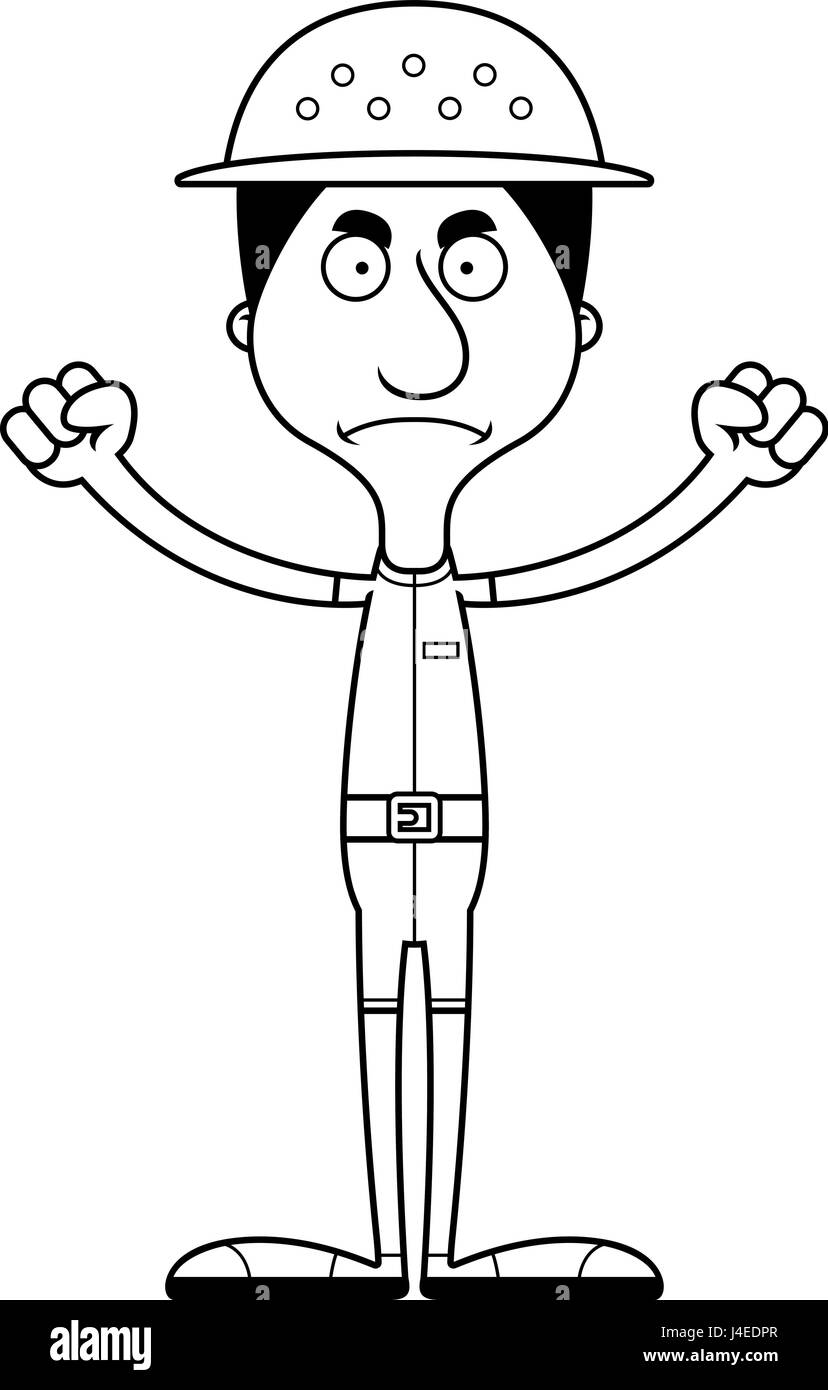 A cartoon zookeeper man looking angry Stock Vector Image & Art - Alamy