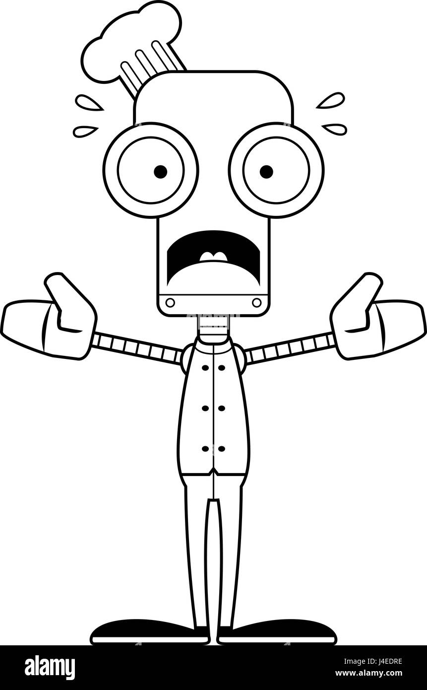 A cartoon chef robot looking scared Stock Vector Image & Art - Alamy