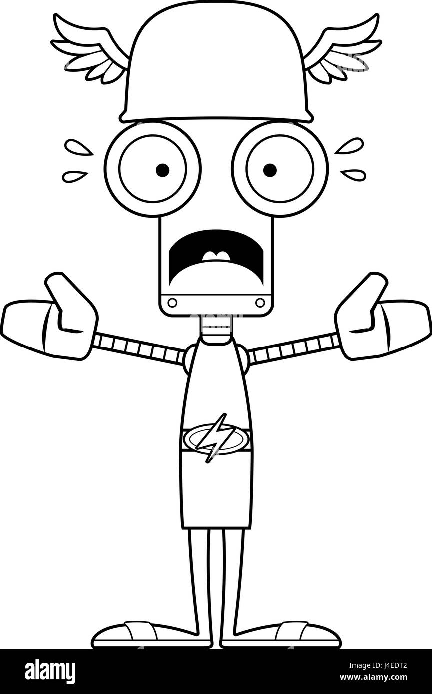 A cartoon Hermes robot looking scared Stock Vector Image & Art - Alamy