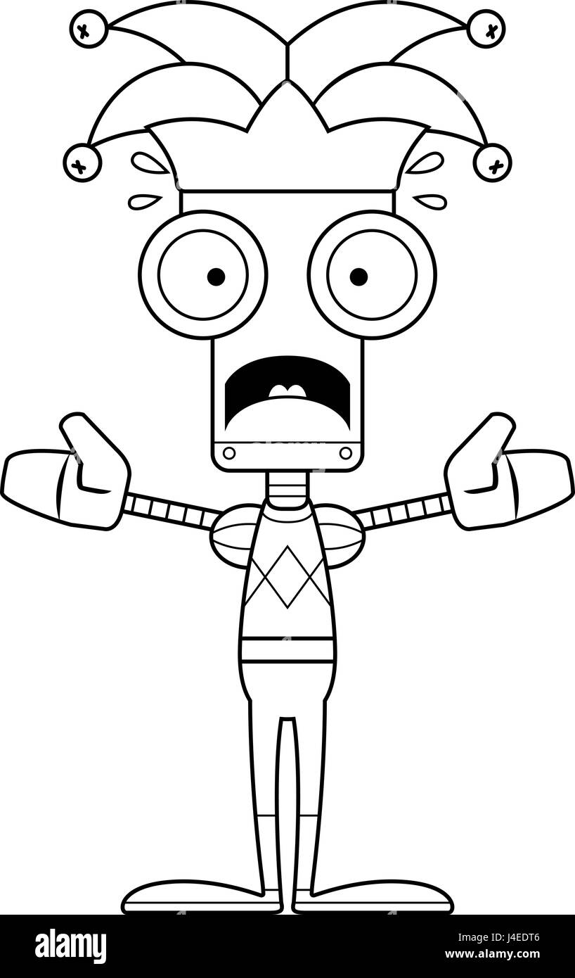 A cartoon jester robot looking scared Stock Vector Image & Art - Alamy