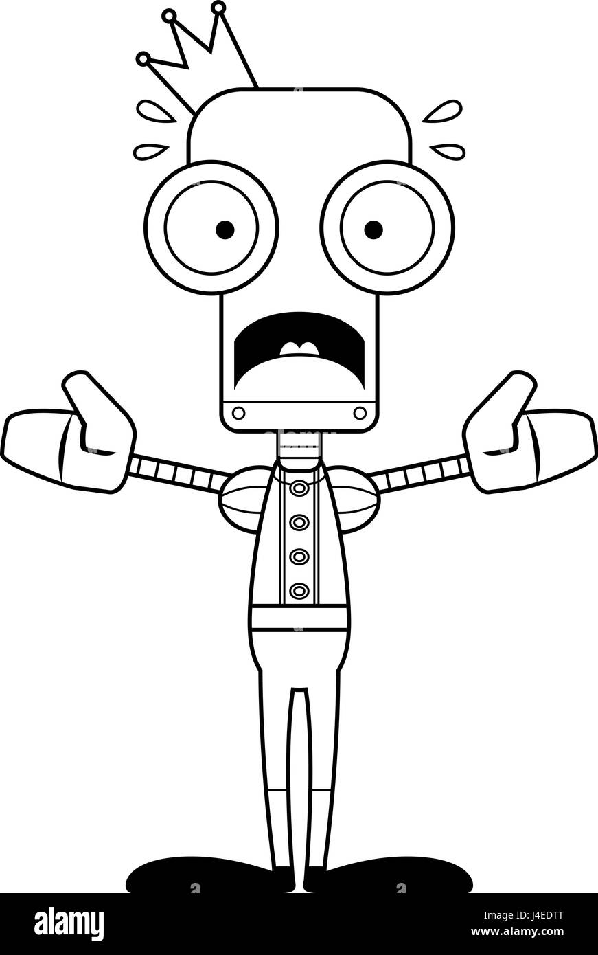 A cartoon prince robot looking scared Stock Vector Image & Art - Alamy