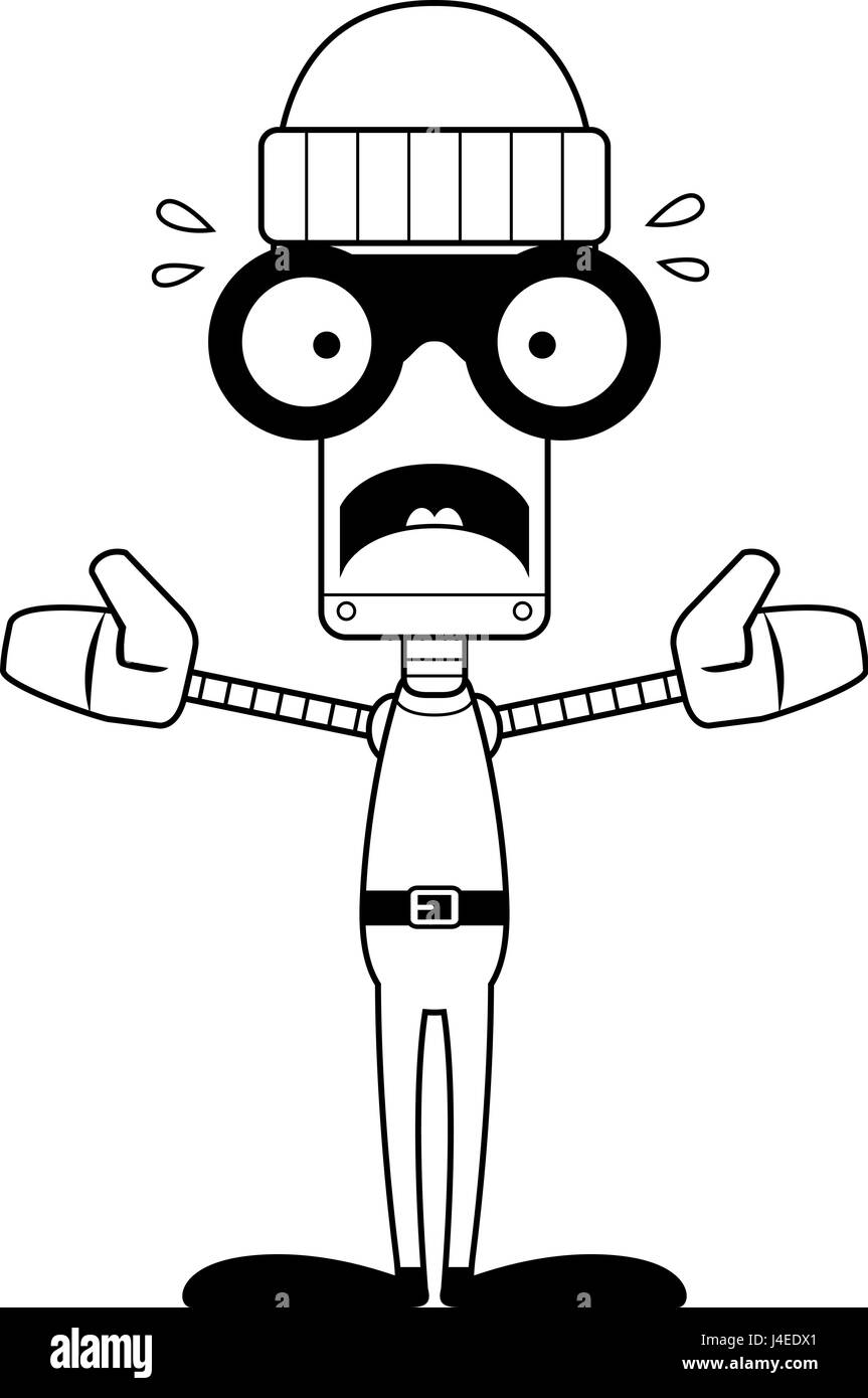A cartoon thief robot looking scared Stock Vector Image & Art - Alamy