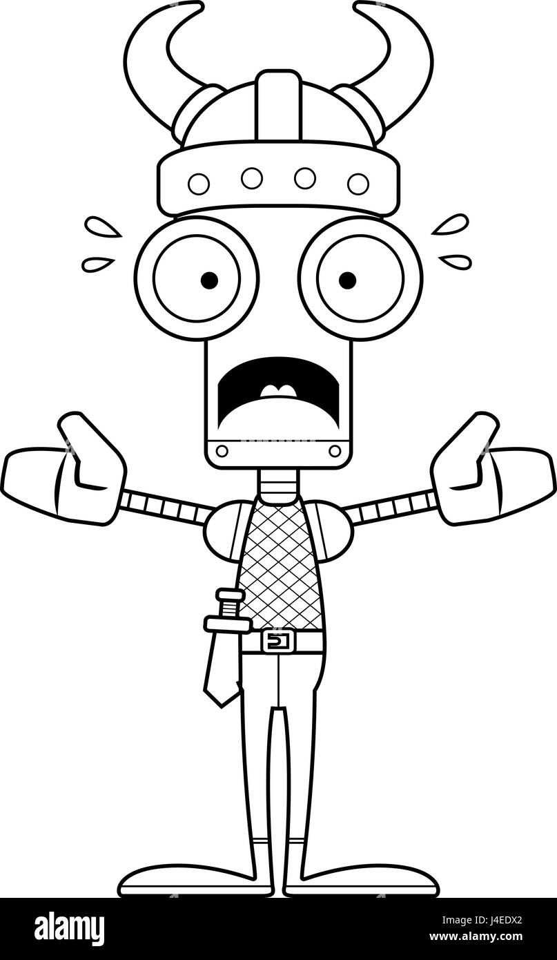 A cartoon Viking robot looking scared Stock Vector Image & Art - Alamy