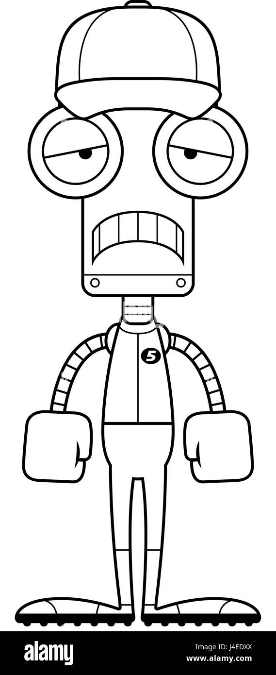A cartoon baseball player robot looking sad Stock Vector Image & Art ...