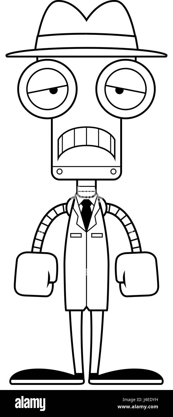 A cartoon detective robot looking sad Stock Vector Image & Art - Alamy