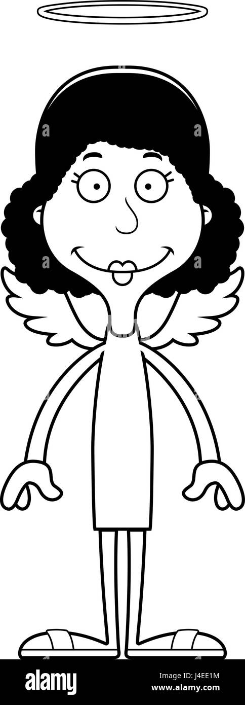 Happy woman angel wings Stock Vector Images - Alamy