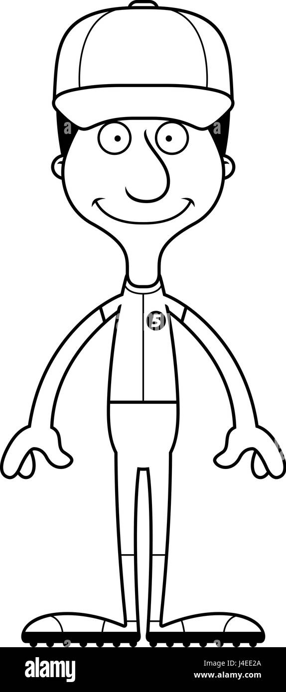 A cartoon baseball player man smiling Stock Vector Image & Art - Alamy