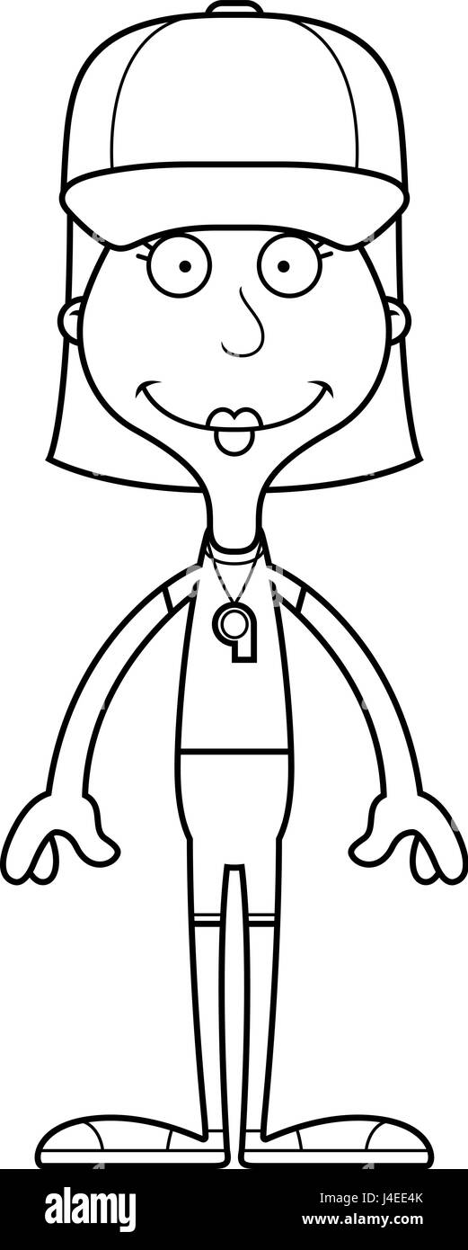 A cartoon coach woman smiling Stock Vector Image & Art - Alamy