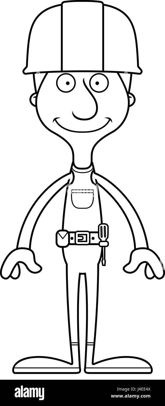 A cartoon construction worker man smiling Stock Vector Image & Art - Alamy