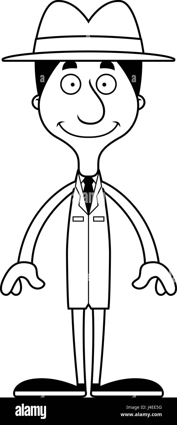 A cartoon detective man smiling Stock Vector Image & Art - Alamy