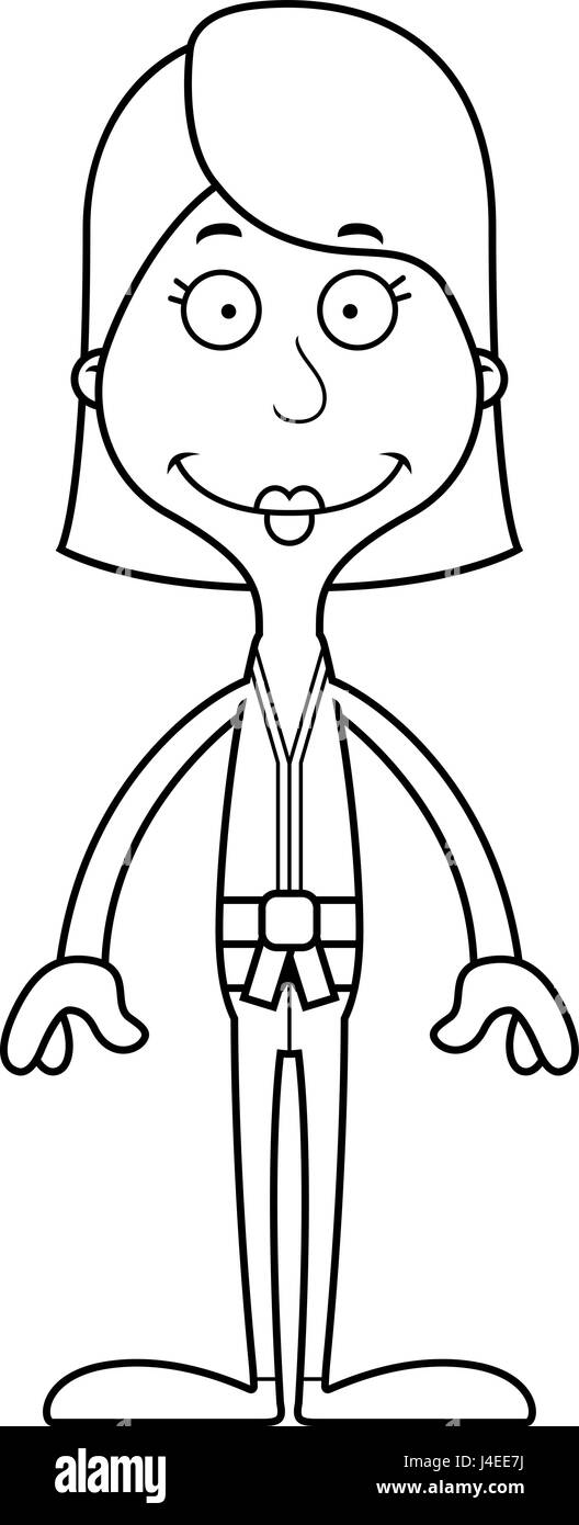 Martial arts karate woman Stock Vector Images - Alamy