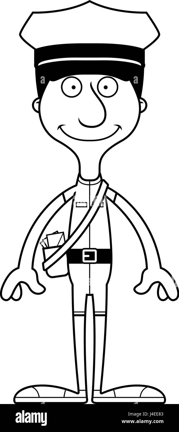 A cartoon mail carrier man smiling Stock Vector Image & Art - Alamy