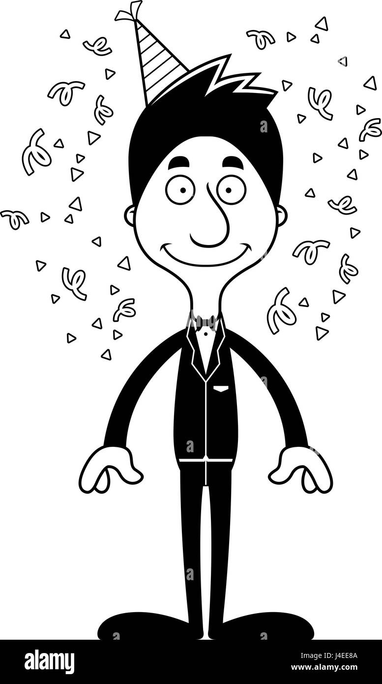 A cartoon party man smiling Stock Vector Image & Art - Alamy