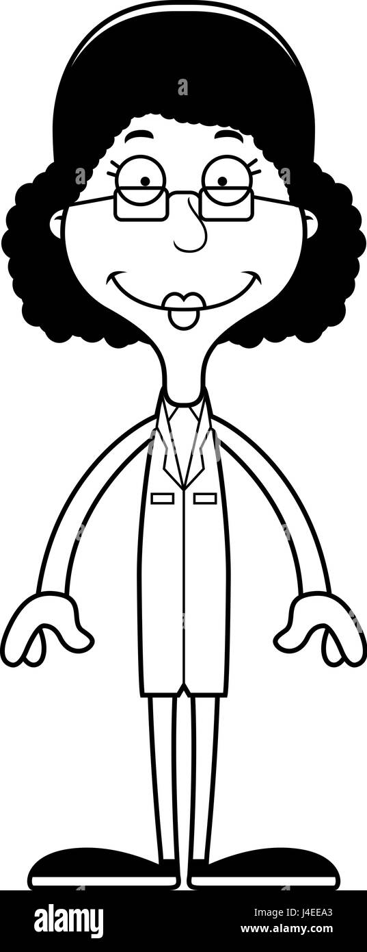 A cartoon scientist woman smiling Stock Vector Image & Art - Alamy