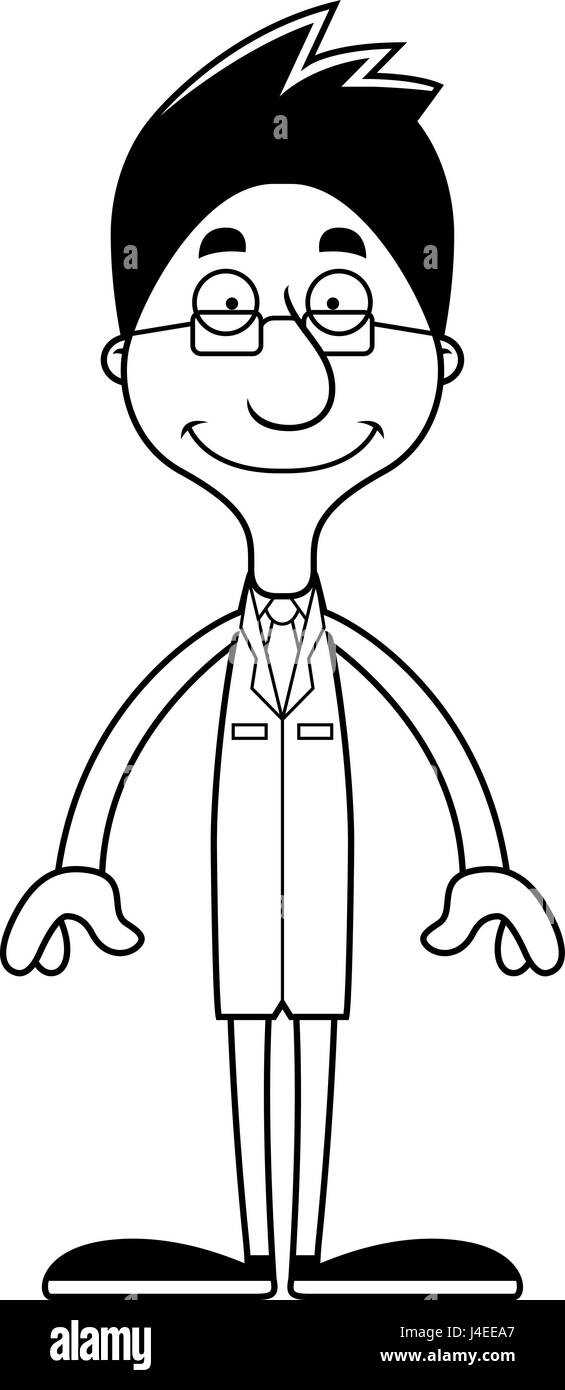 A cartoon scientist man smiling Stock Vector Image & Art - Alamy