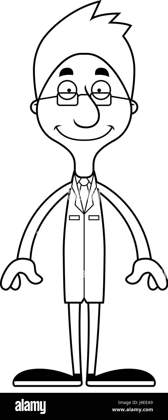 A cartoon scientist man smiling Stock Vector Image & Art - Alamy