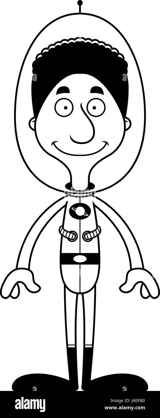 A cartoon spaceman man smiling Stock Vector Image & Art - Alamy