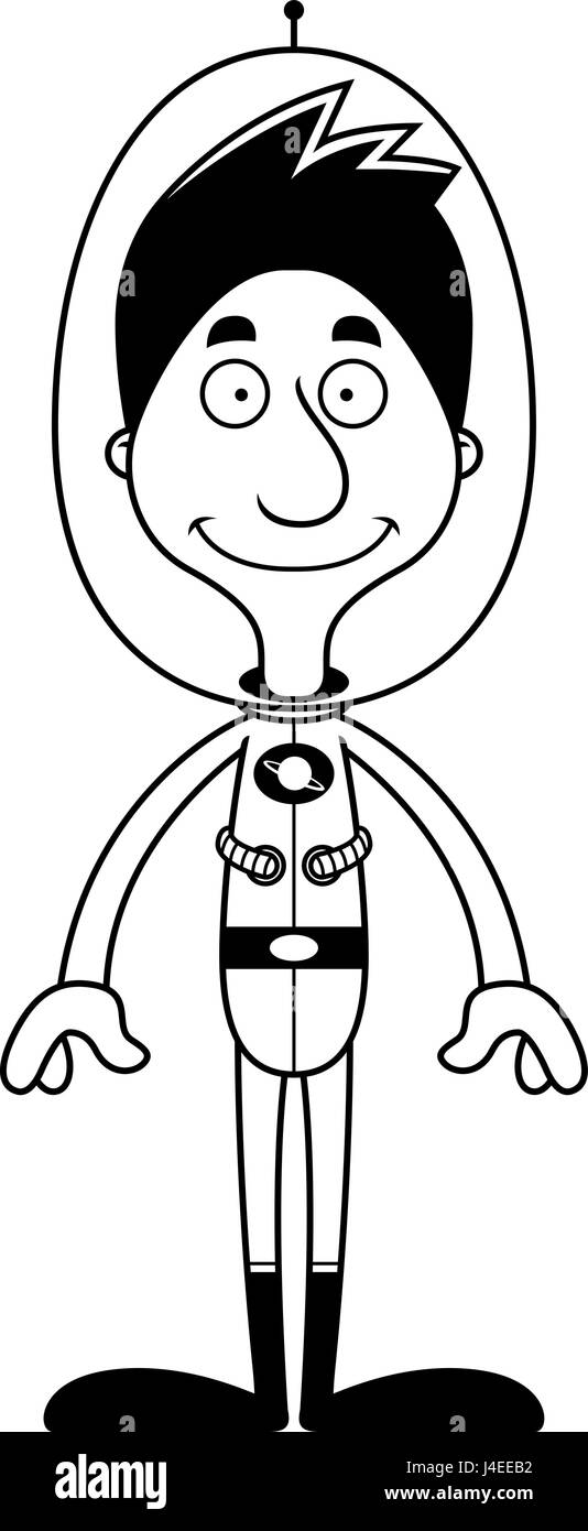A cartoon spaceman man smiling Stock Vector Image & Art - Alamy