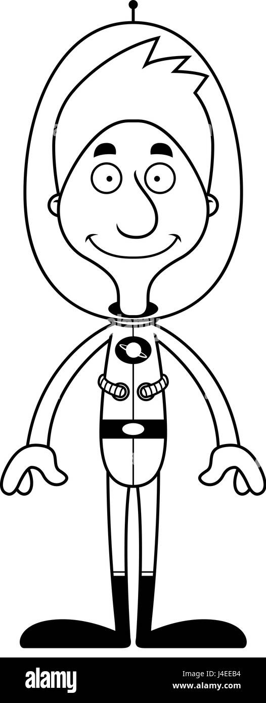A cartoon spaceman man smiling Stock Vector Image & Art - Alamy