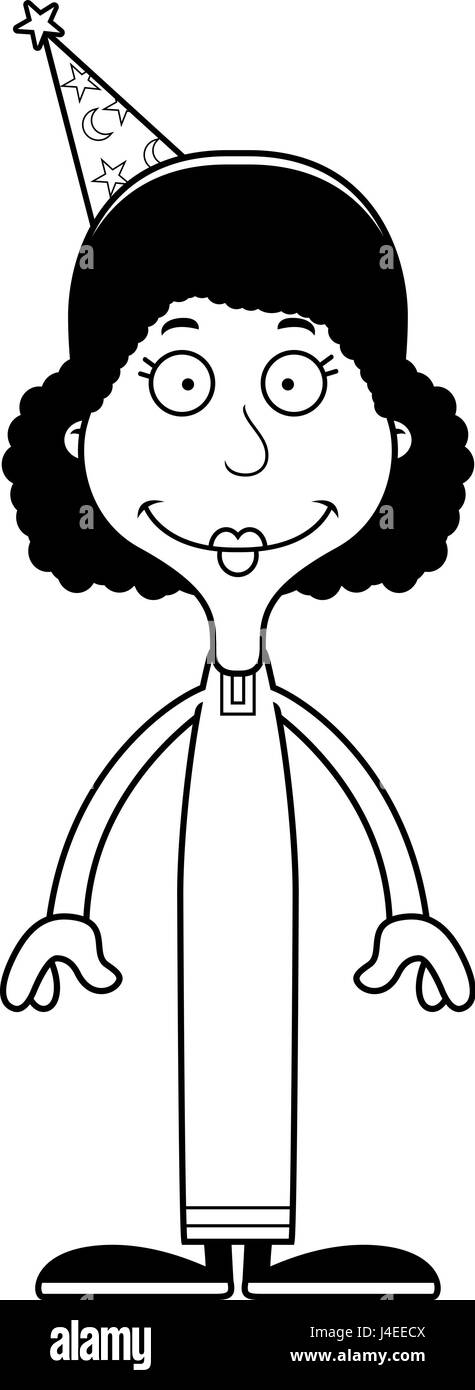 A cartoon wizard woman smiling Stock Vector Image & Art - Alamy