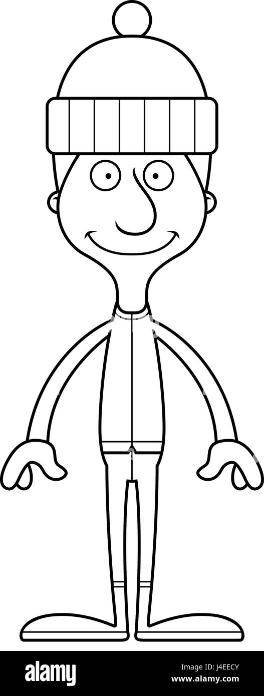 A cartoon winter man smiling Stock Vector Image & Art - Alamy